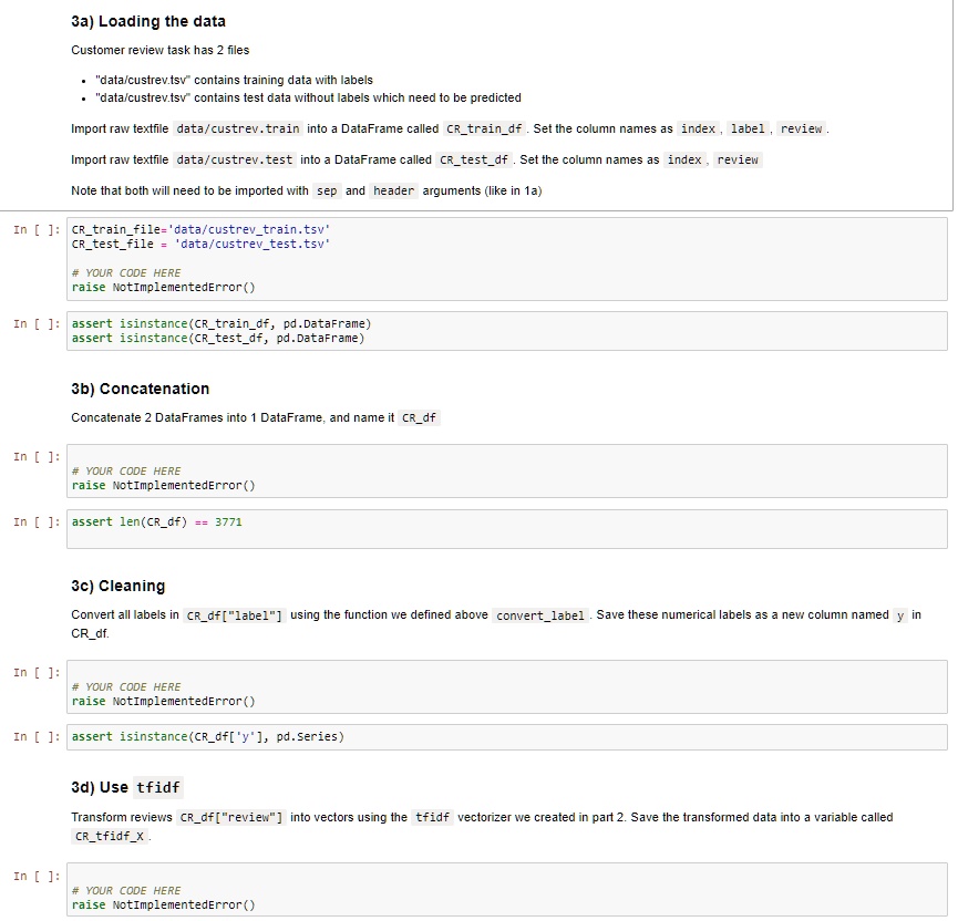 SOLVED: Please answer all the parts, I need help. 3a) Loading the data ...