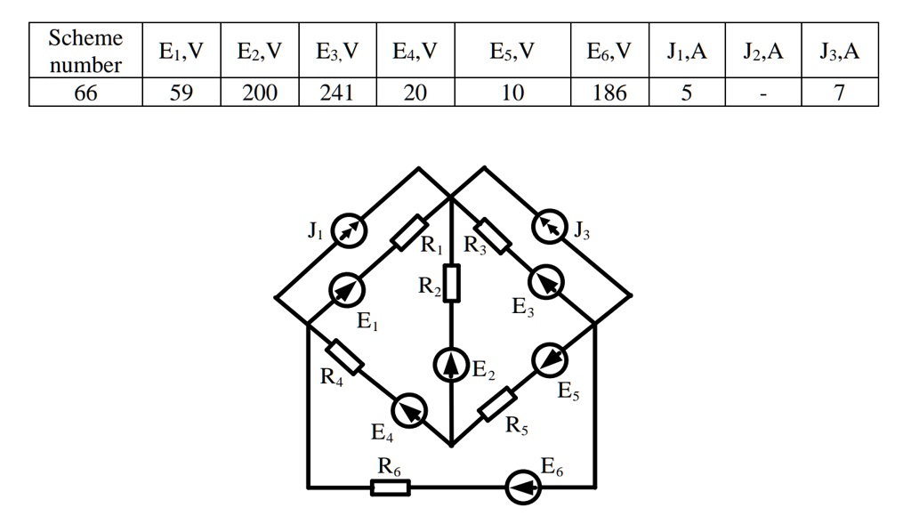 SOLVED: Task 1: Determine the currents (I) and voltages (V) within the provided circuit using ...