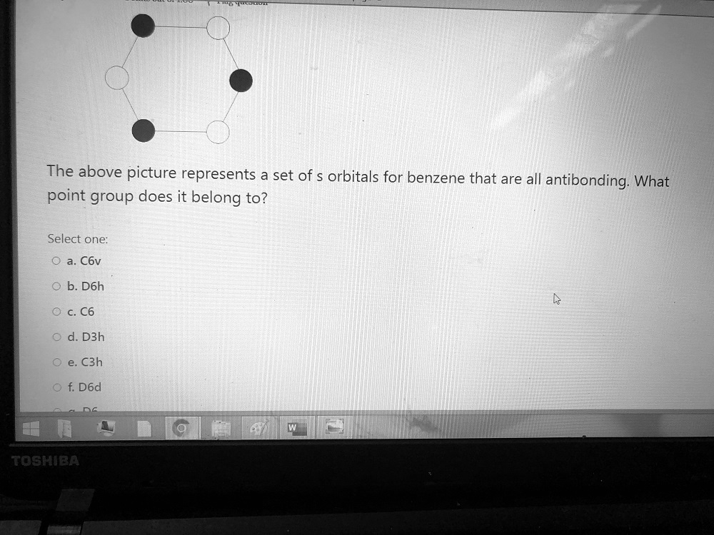 SOLVED: The above picture represents a set of orbitals for benzene that ...