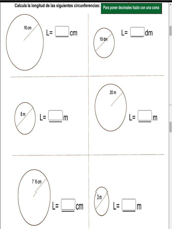 SOLVED: Necesito ayuda en estas medidas de longitud de circunferencia ... SOLVED: Necesito ayuda en estas medidas de longitud de circunferencia ...