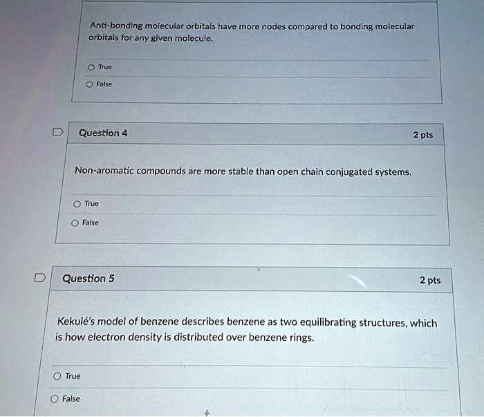 Solved Anti Bonding Molecular Orbitals Have More Nodes Compared To