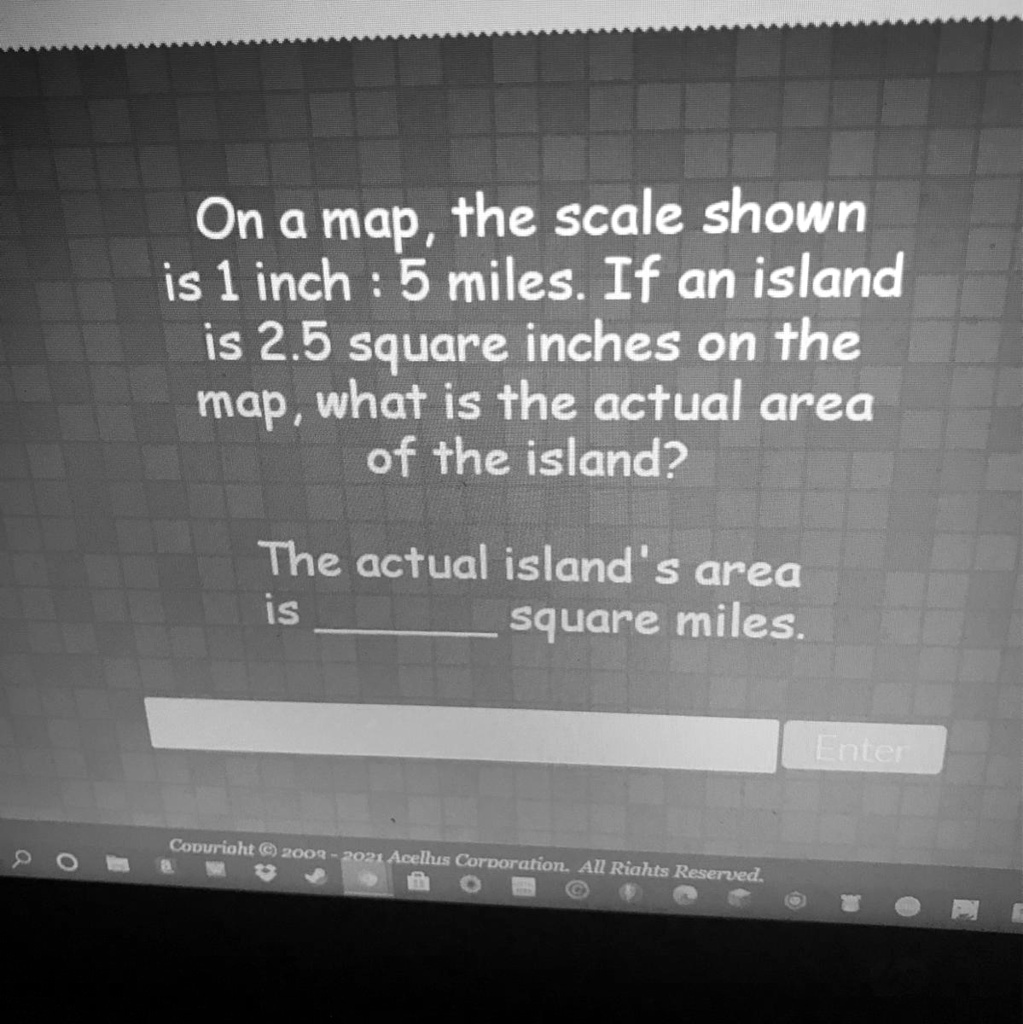 SOLVED: '???????????????????????????? On a map, the scale shown is 1 ...