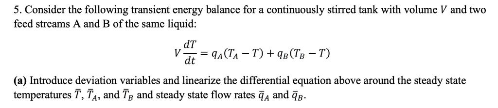 Solved Process Dynamics And Control Linearization Of Non Linear