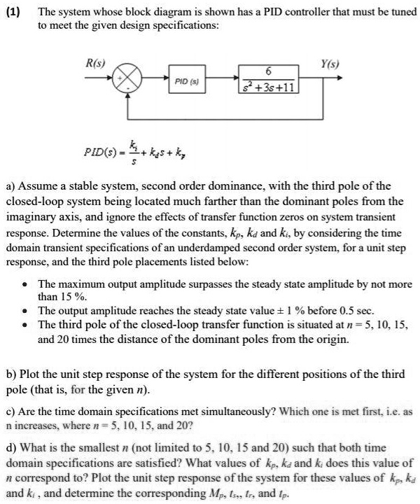 VIDEO solution: The system, whose block diagram is shown, has a PID controller that must be ...