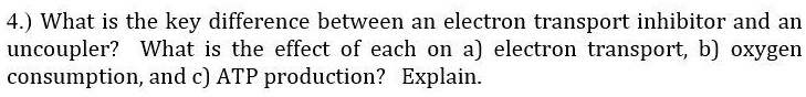 SOLVED: 4.) What is the key difference between an electron transport ...