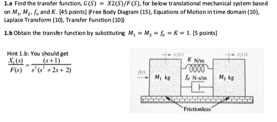 SOLVED: On MMF and K. [45 points] (Free Body Diagram 15, Equations of ...
