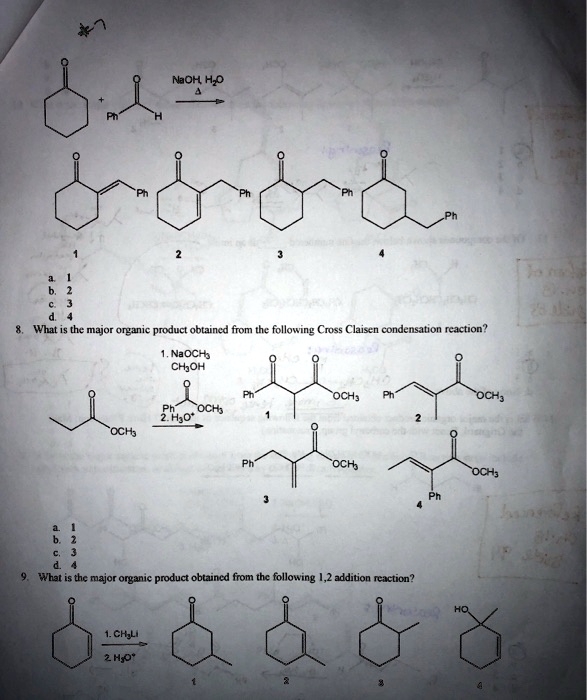 SOLVED: NaOH Hp What is the major organic product obtained from the ...