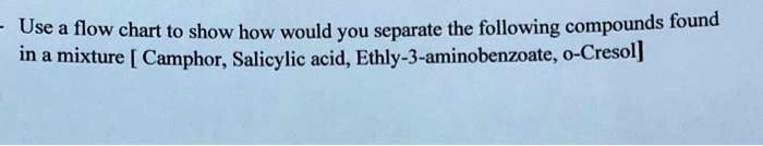 - Use a flow chart to show how would you separate the following ...
