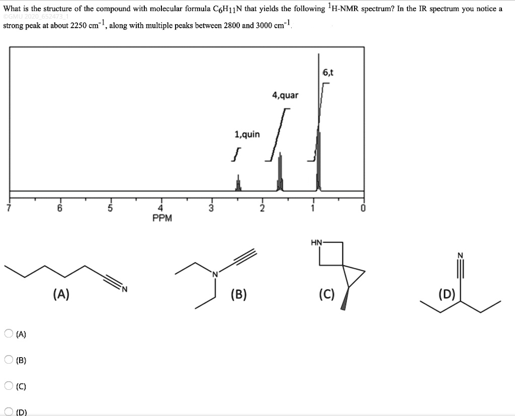SOLVED: What is the structure of the compound with molecular formula ...
