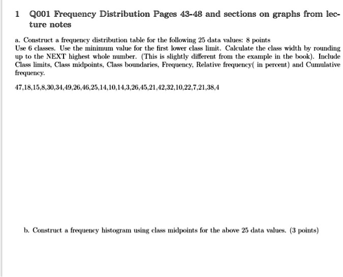 qo1 frequency distribution pages 43 48 and scctions on graphs from lec ...