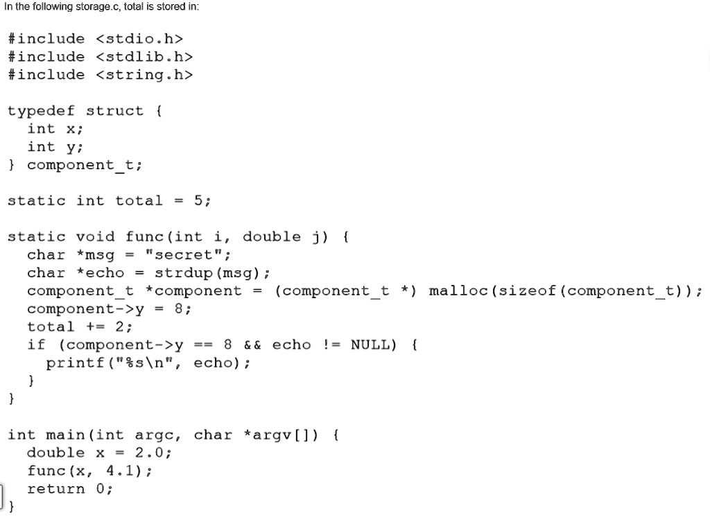 Solved I Is Stored In Static Stack Heap Msg Is Stored In Static Stack Heap Msg Is Stored In