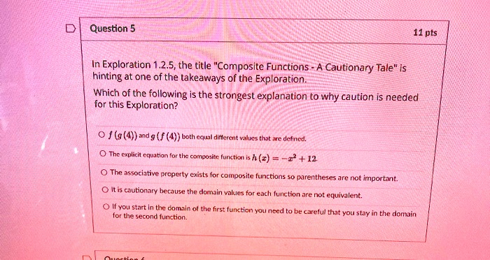 Solved In Exploration 1 2 5 The Title Composite Functions A