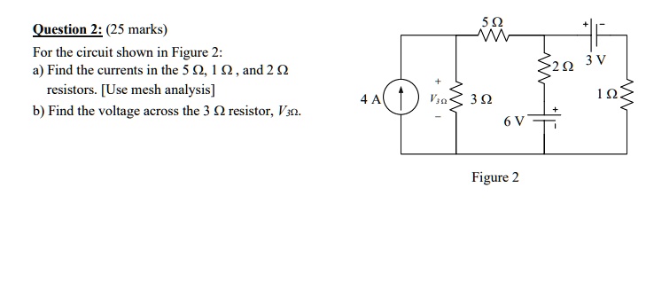 SOLVED: Question 2: (25 marks) For the circuit shown in Figure 2: a ...