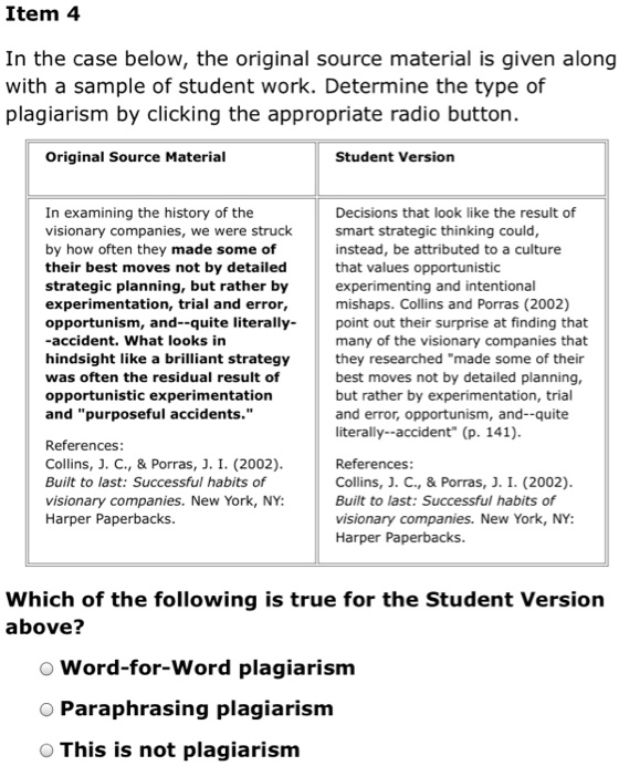 SOLVED: Item 4 In the case below, the original source material is given ...