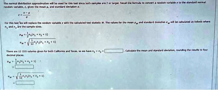 SOLVED: The normal distribution approximation will be used for this ...