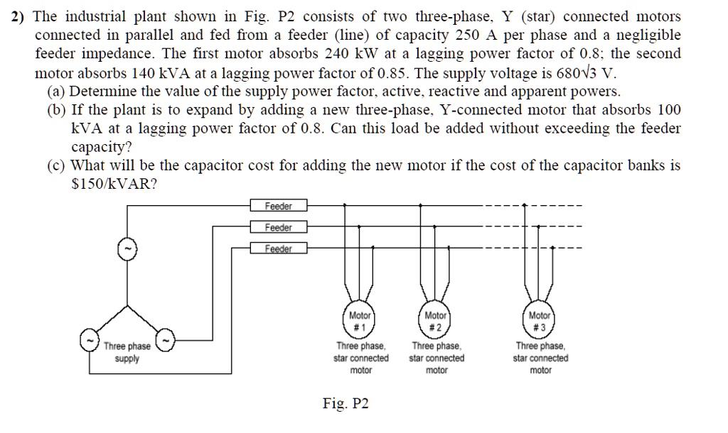 2 the industrial plant shown in fig p2 consists of two three phase y ...