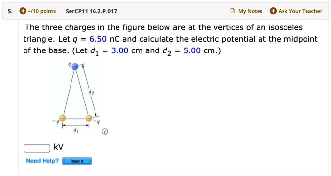 SOLVED:-/10 points SerCP11 16.2.P.017. My Notes Ask Your Teacher The ...