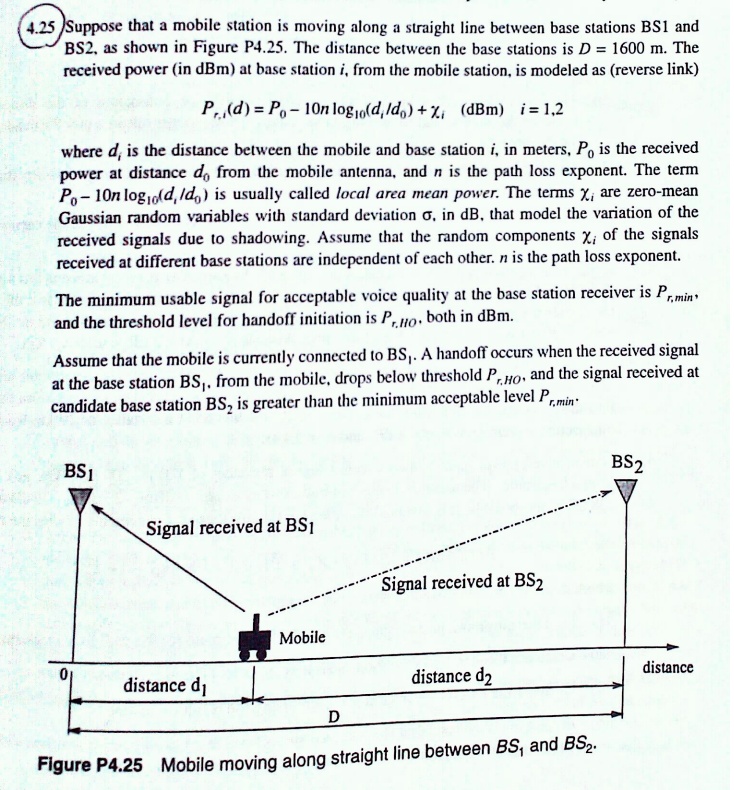 SOLVED: Suppose that a mobile station is moving along a straight line ...