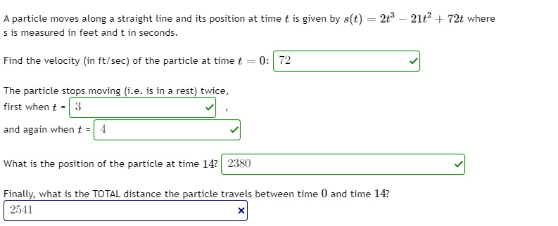 a particle moves along straight line and its position at time is given by st is measured in feet ...