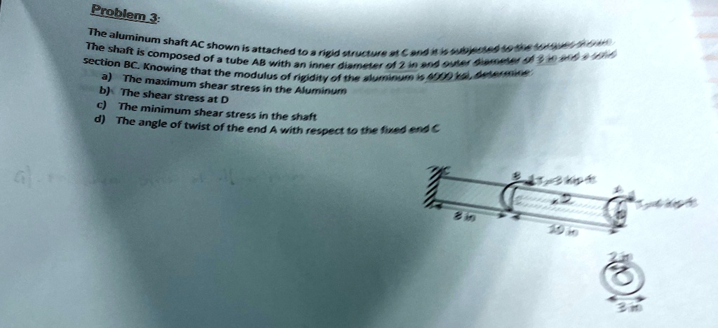 Problem 3: section BC. Knowing that the modulus of rigidity of the ...