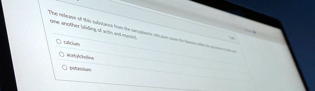 the release of this substance from the sarcoplasmic reticulum causes ...