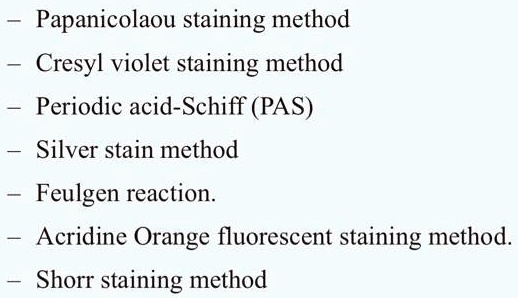SOLVED: Papanicolaou staining method Cresyl violet staining method ...