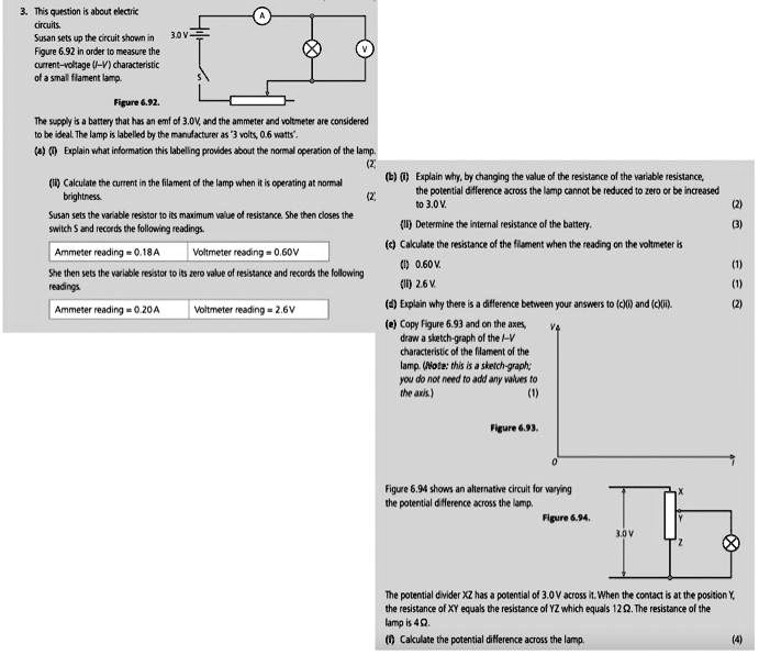 SOLVED: This question is about electric circuits: Susan sets up the ...