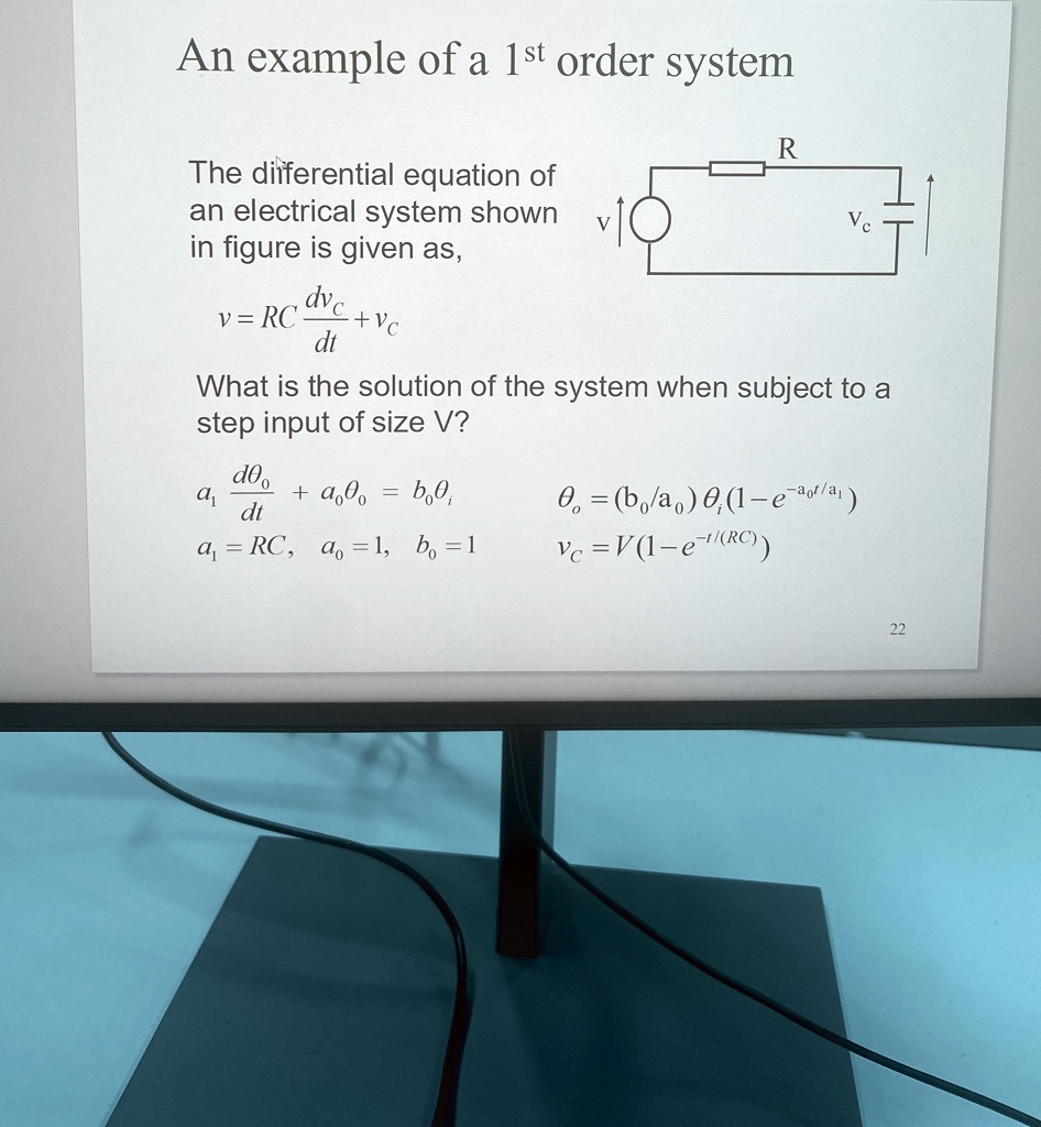 an example of a 1st order system the differential equation of an ...