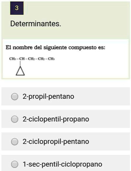 me ayudan con esto porfa determinantes el nombre del siguiente ...