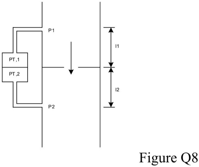 SOLVED: A pressure transducer is connected across an orifice as shown ...