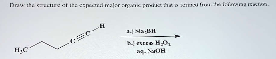 SOLVED: Draw the structure of the expected major organic product that ...
