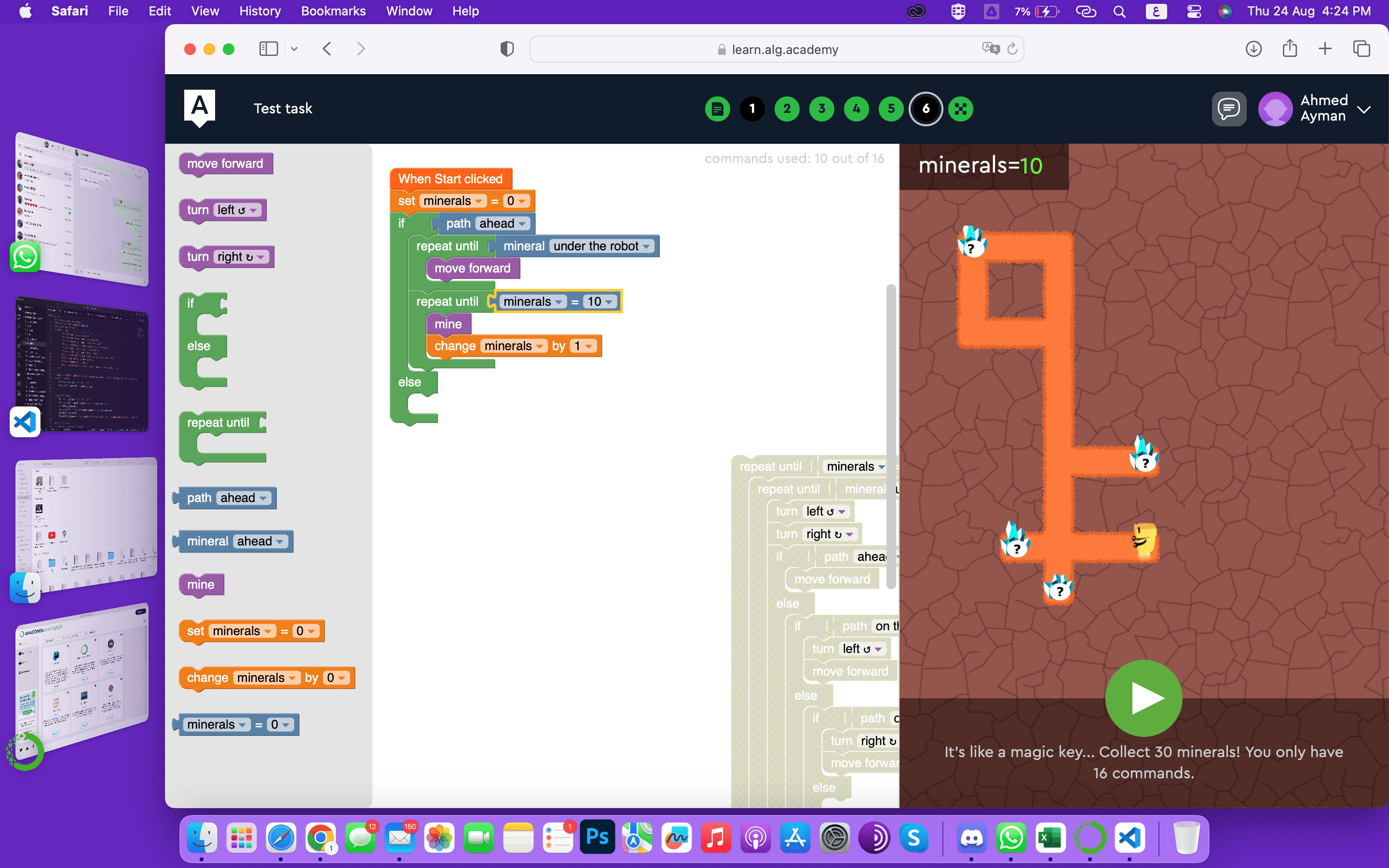 Solved Can You Help Me Solve This Problem Using Only 16 Commands In Scratch Programming The