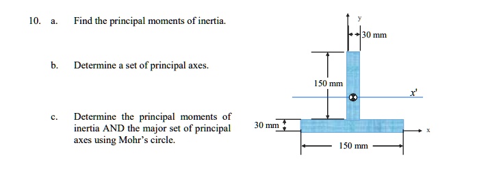 Solved A Find The Principal Moments Of Inertia B Determine A Set Of