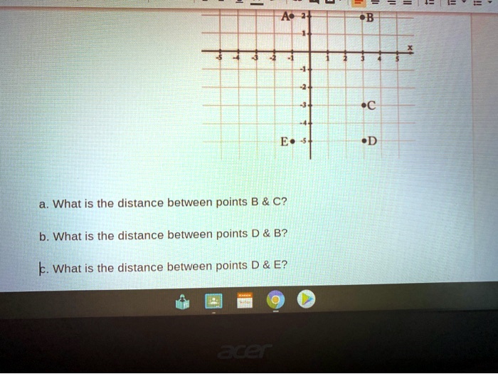 what is the distance between points b c what is the distance between points d b k what is the ...