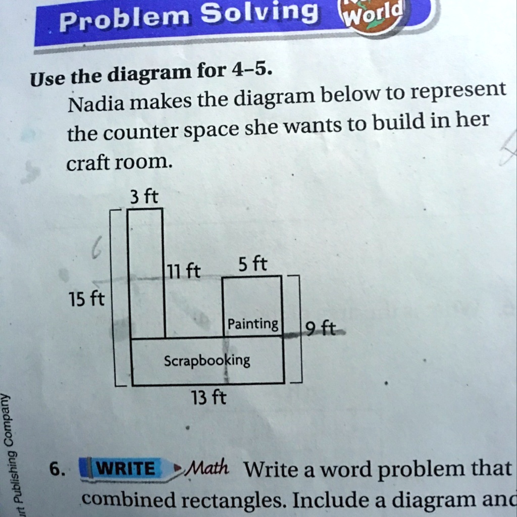 Use the diagram for 4-5. Nadia makes the diagram below to represent the ...
