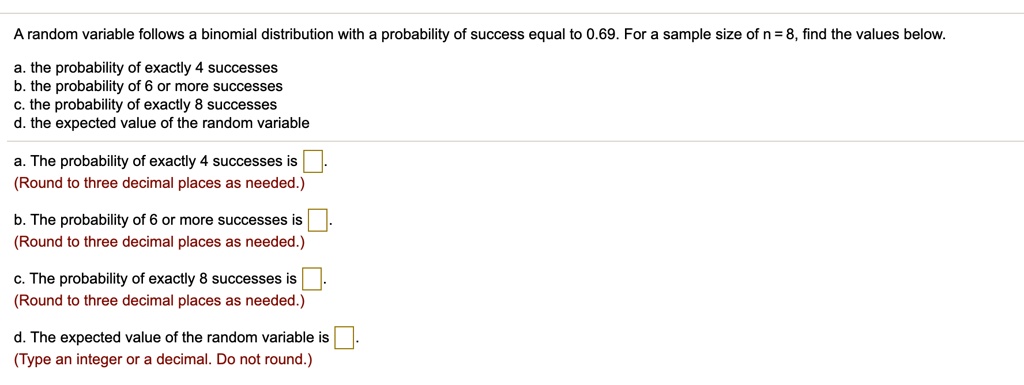 Solved A Random Variable Follows Binomial Distribution With 9896