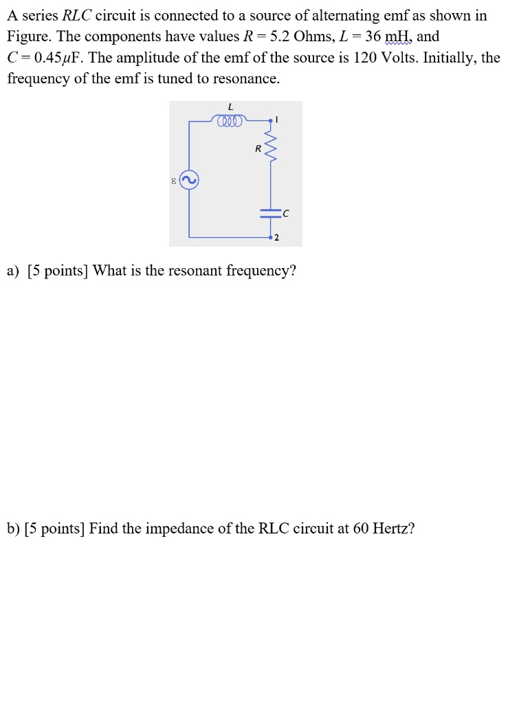 A series RLC circuit is connected to a source of alternating emf as shown in Figure. The ...