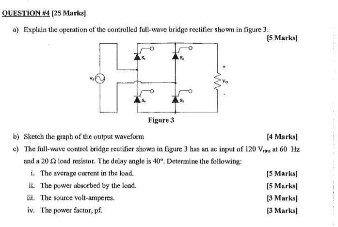 SOLVED: QUESTION #4 [25 Marks] a) Explain the operation of the ...