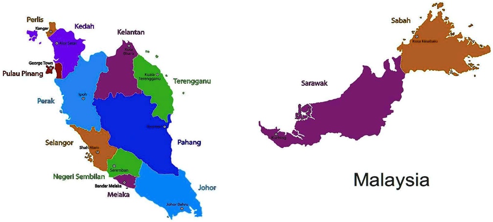 Perlis Kangar George Town Pulau Pinang Kedah Kelantan Kuala Terengganu ...