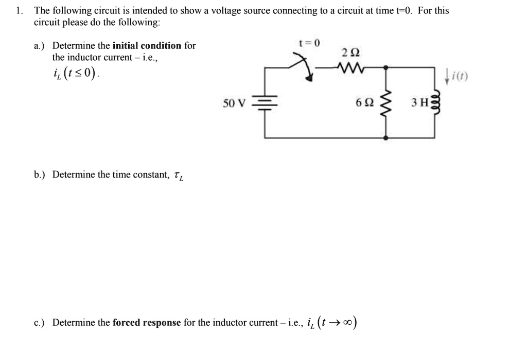 SOLVED: 1. The following circuit is intended to show a voltage source ...