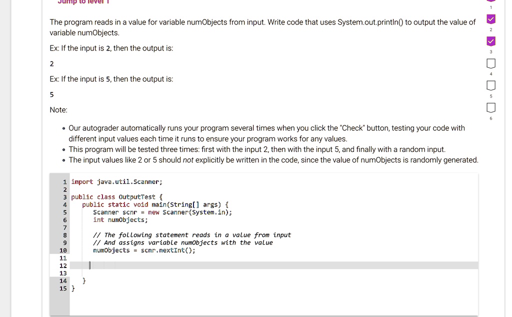 SOLVED: Texts: iaaLo1Guunc The program reads in a value for variable ...