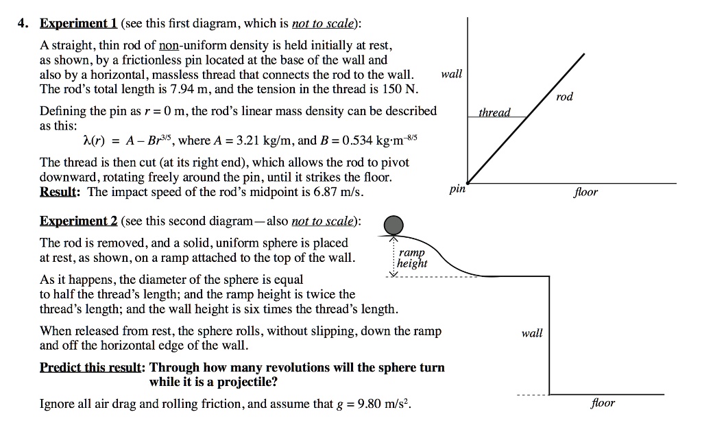 SOLVED: Experiment I (see this first diagram , which is noLtoscale): A ...
