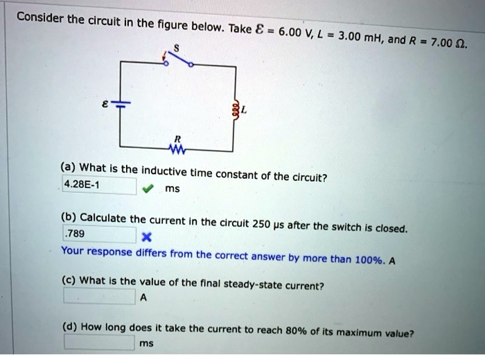 consider the circuit in the figure below take 8 600 v l 300 mh and r ...
