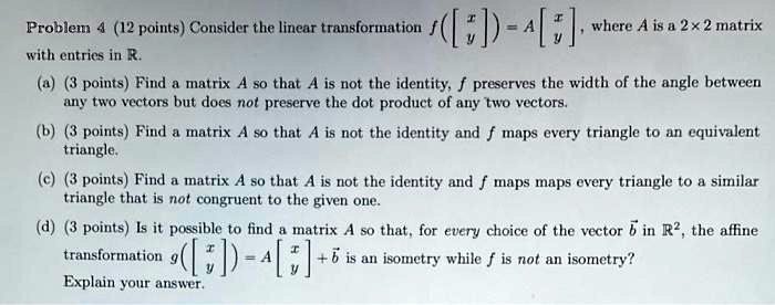 SOLVED: Problem (12 points) Consider the linear transforiation ([#h-A[i ...