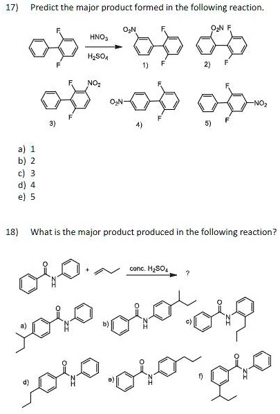 SOLVED: 17) Predict the major product formed in the following reaction ...
