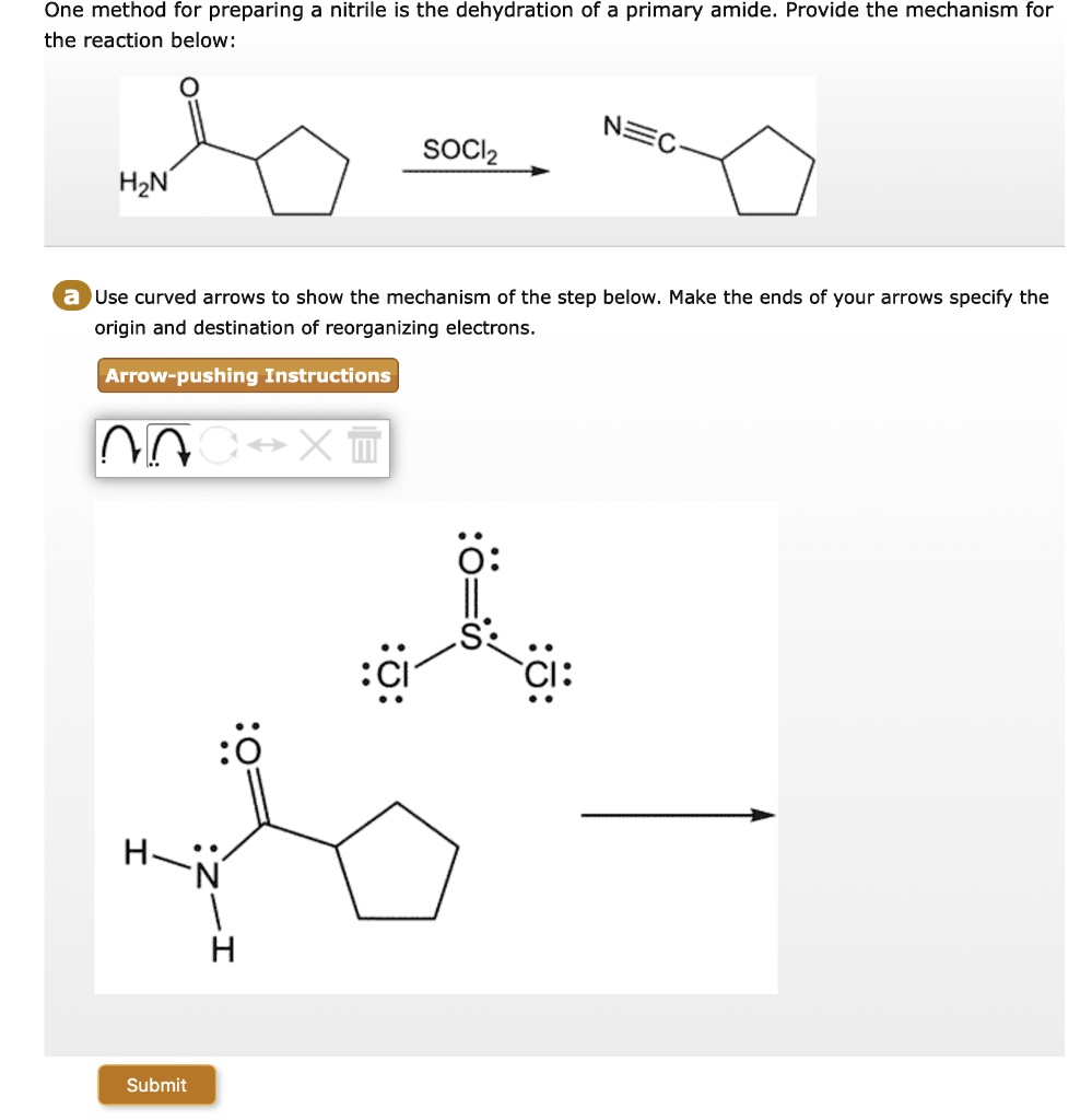 SOLVED: One method for preparing a nitrile is the dehydration of a ...
