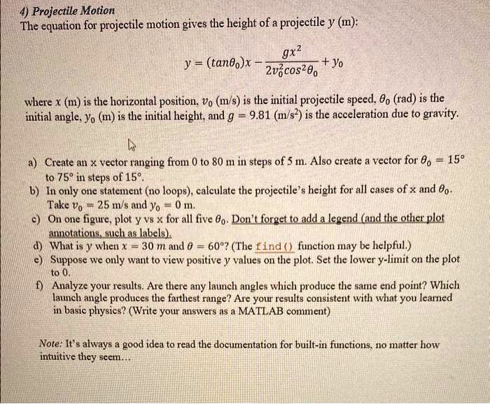 having trouble figuring out how to get the formula to function in matlab with the correct points ...