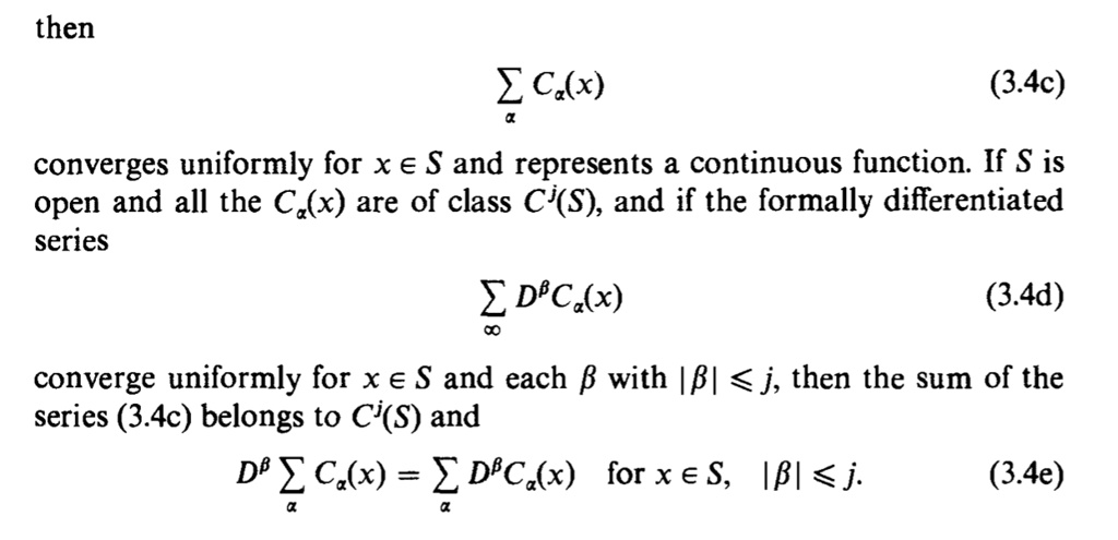 then 2C(x) (3.4c) converges uniformly for x € S and represents a ...