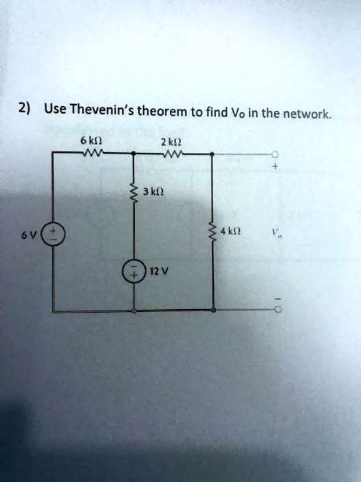 Use Thevenin's theorem to find Vo in the network.