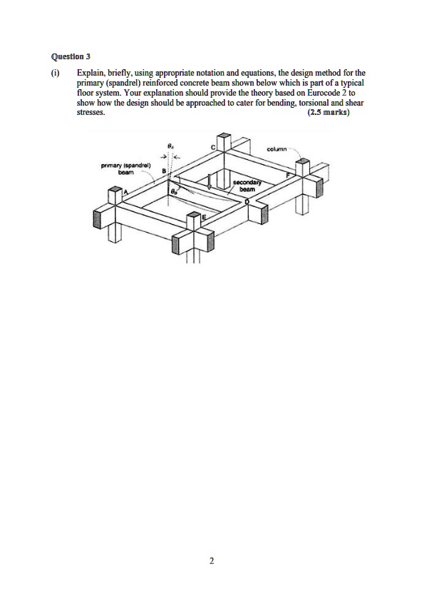 Question 3 (i) Explain, briefly, using appropriate notation and ...